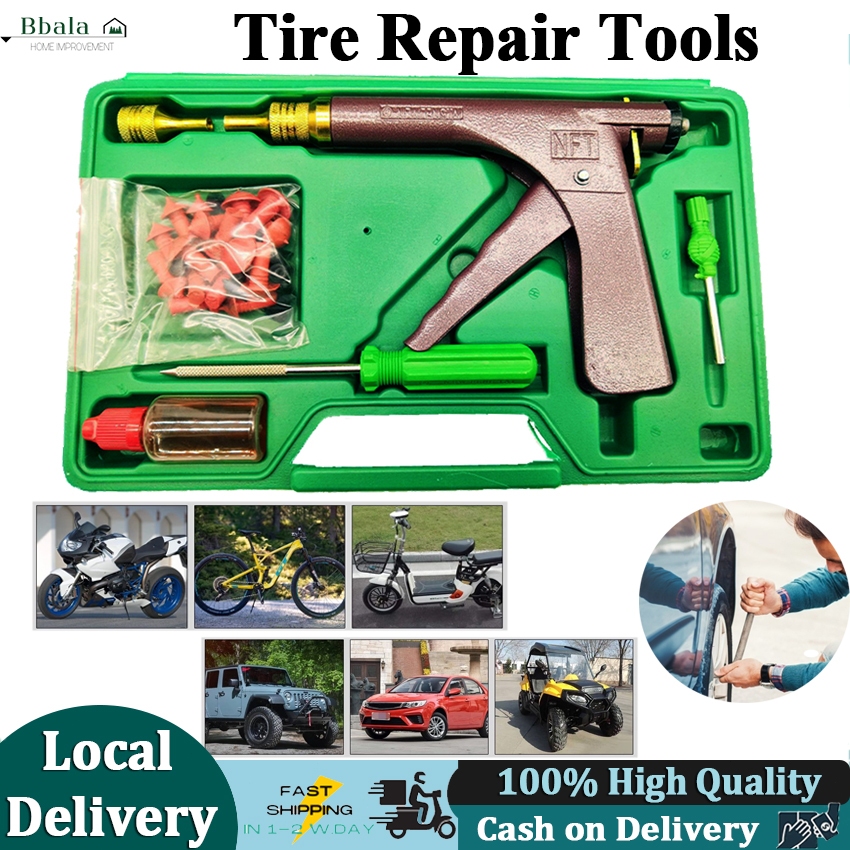 ⚡️Local Delivery⚡️ Tubeless Wheel Vacuum Tire Repair Tool Kit Portable ...