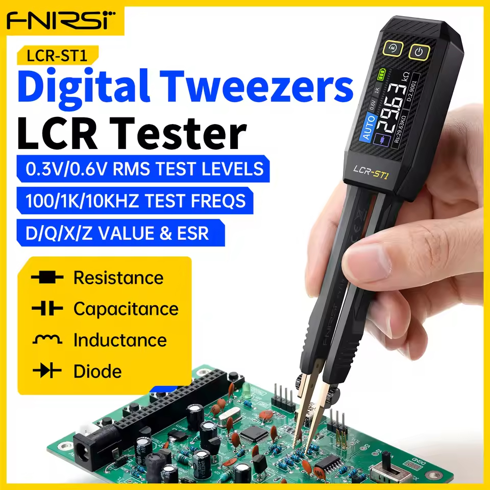 FNIRSI Inductance Resistance Capacitance Mini Smart Tweezer LCR-ST1 ...