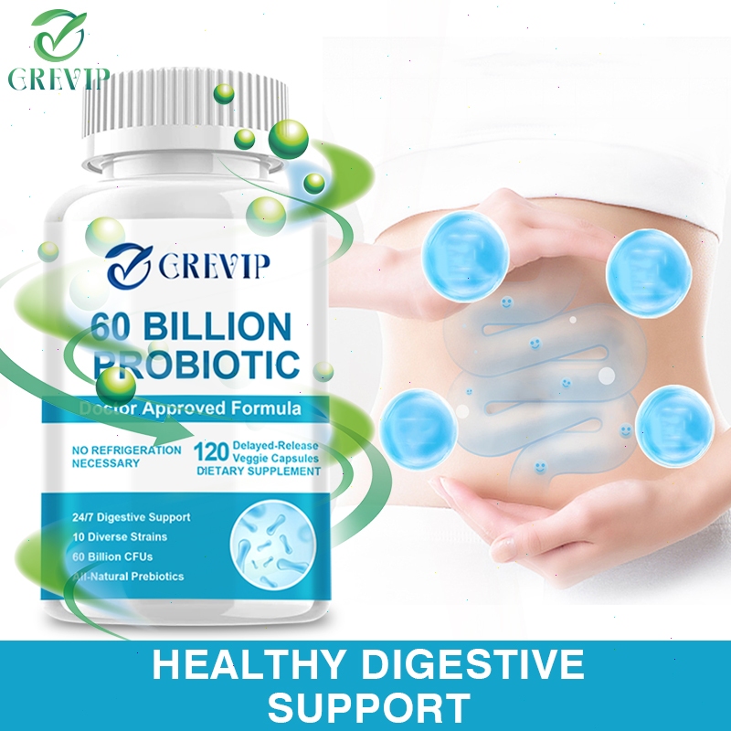 Probiotics 60 Billion CFU - 10 Strains + Organic Prebiotics - Immune ...