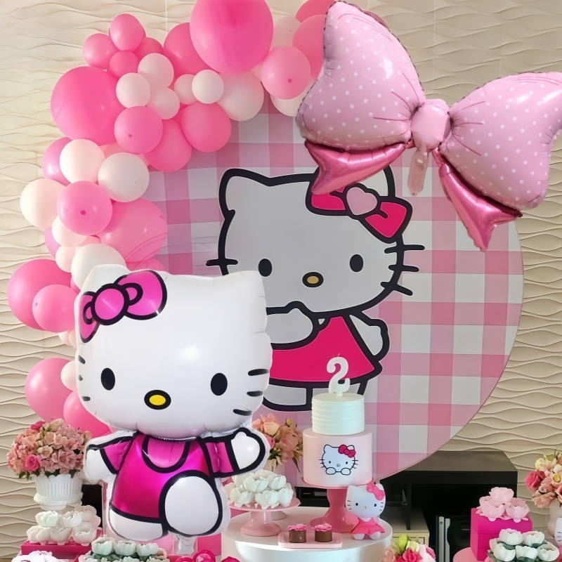 Hello Kitty Theme Balloons Garland Arch Kit for Baby Shower Wedding ...