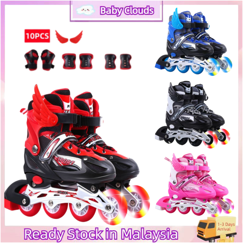 Kasut Outdoor Roda Kids Sport Adjustable Roller Skate PVC Wheels Smooth ...