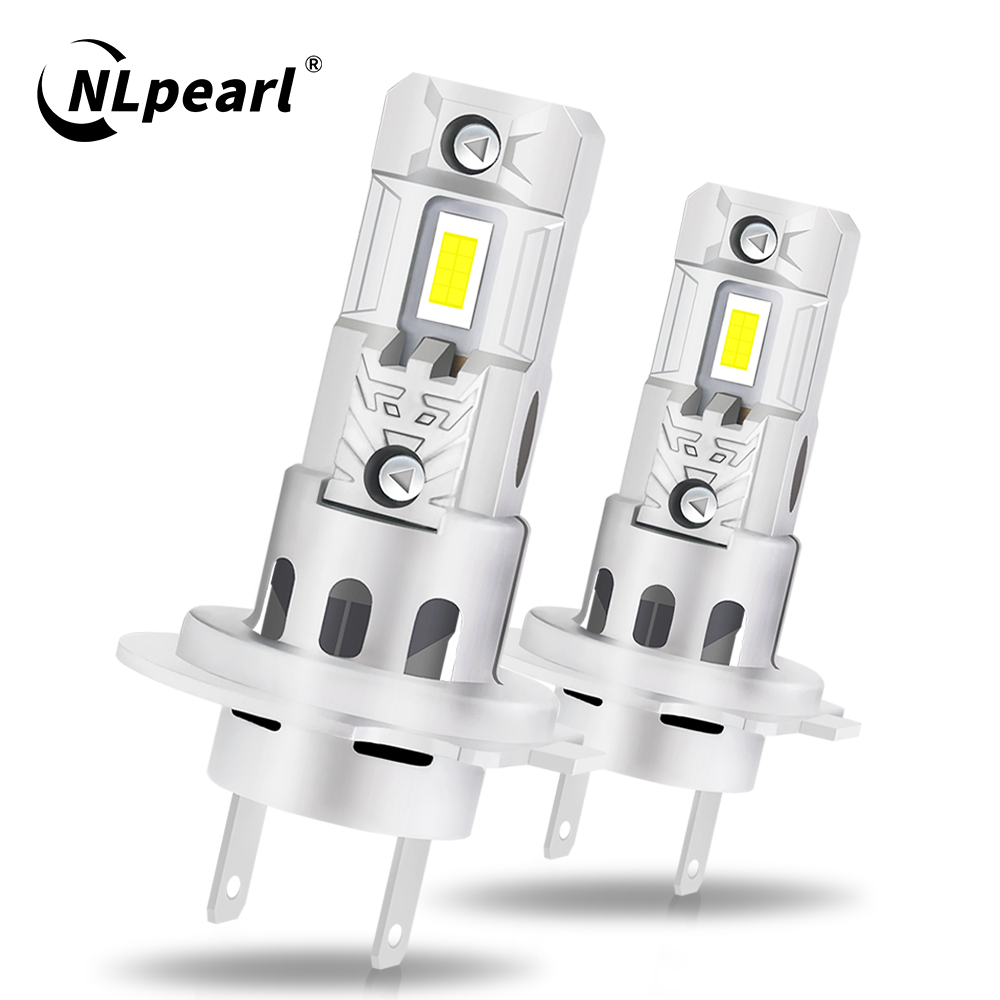 Nlpearl 2PCS H4 H7 Car LED Headlight Bulbs 9003 HB2 Canbus High Low Beam Car Light 20000LM Turbo ...