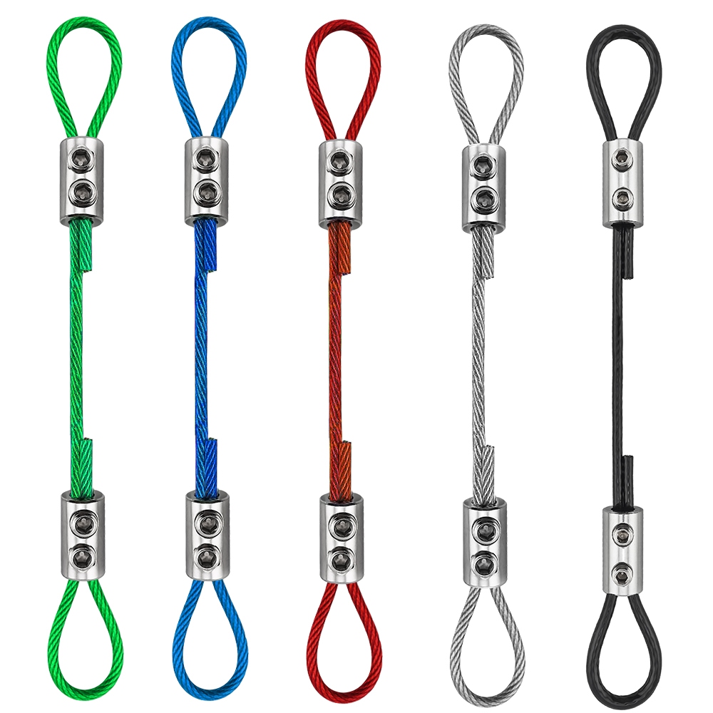 Adjustable 2mm 3mm Multi-Color PVC Stainless Steel Wire Rope Cable ...