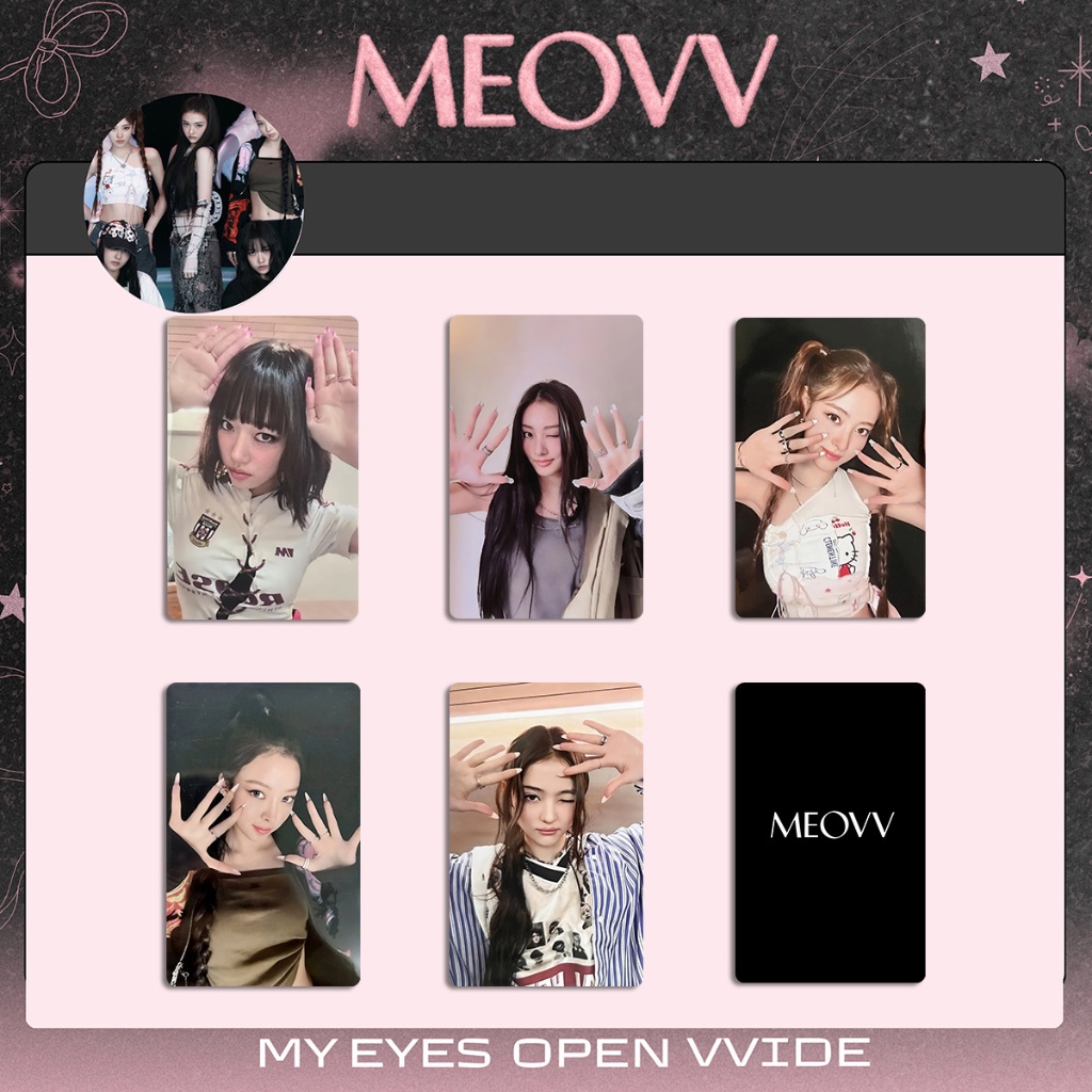 MEOVV Photocard MY EYES OPEN VVIDE Clock Song Card BROADCAST HANDS UP ...
