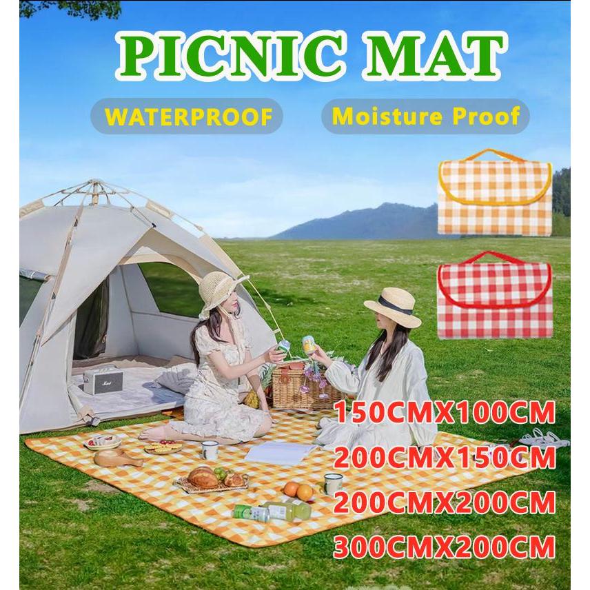 Ready Stock 3M*2M/2M*2M Outdoor Foldable Picnic Mat Waterproof Camping ...