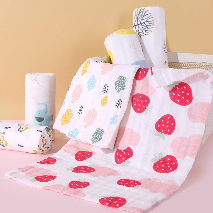 【6-Layer Pure Cotton Gauze Baby Bandana】A+ Combed Cotton Baby Drool ...