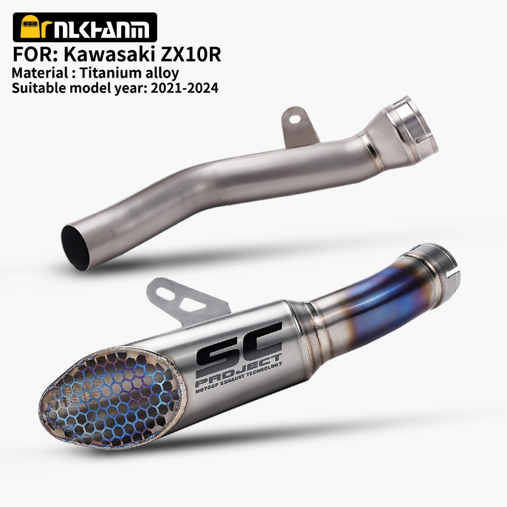 For Kawasaki ZX10R ZX10RR 21-24 SC project Titanium Alloy Racing Full ...