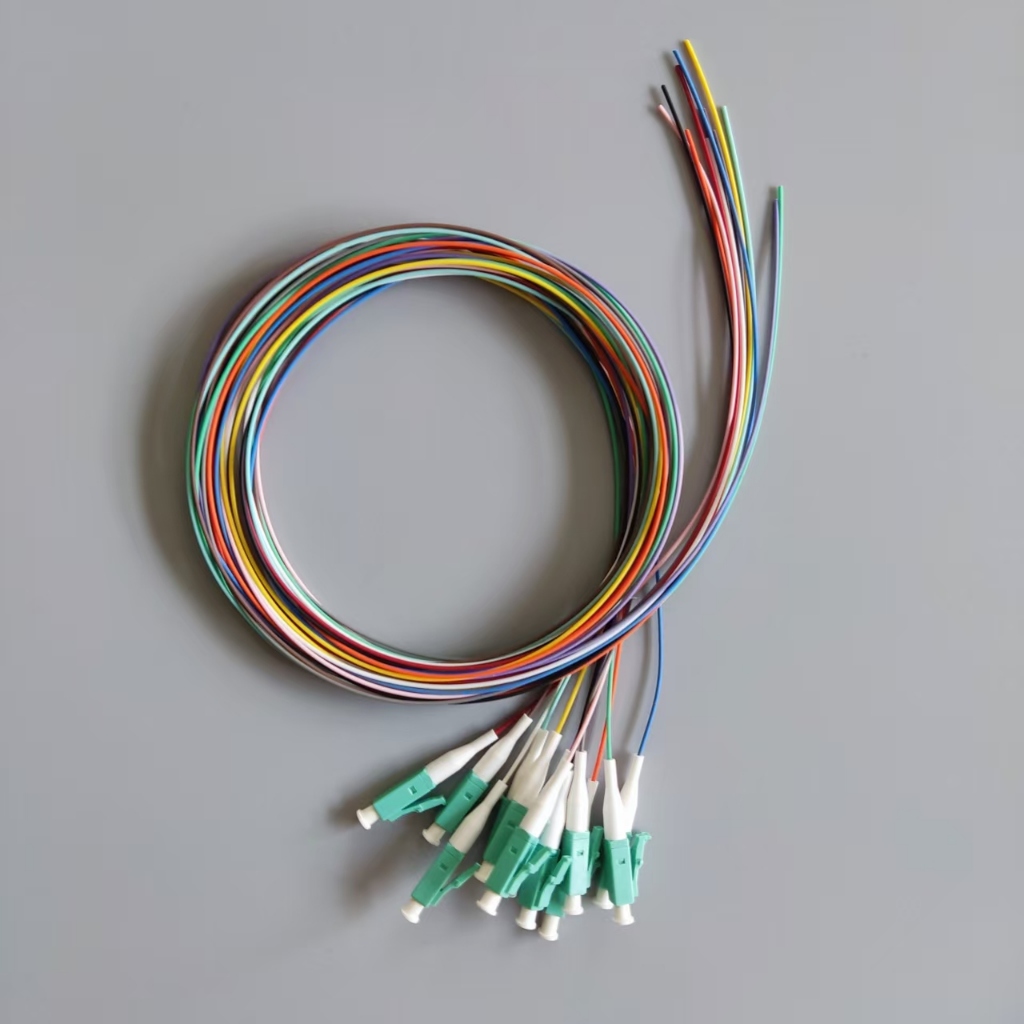 1M LC UPC FTTH Pigtail 12Colors OM3 0.9mm Indoor Multimode Easy Install ...