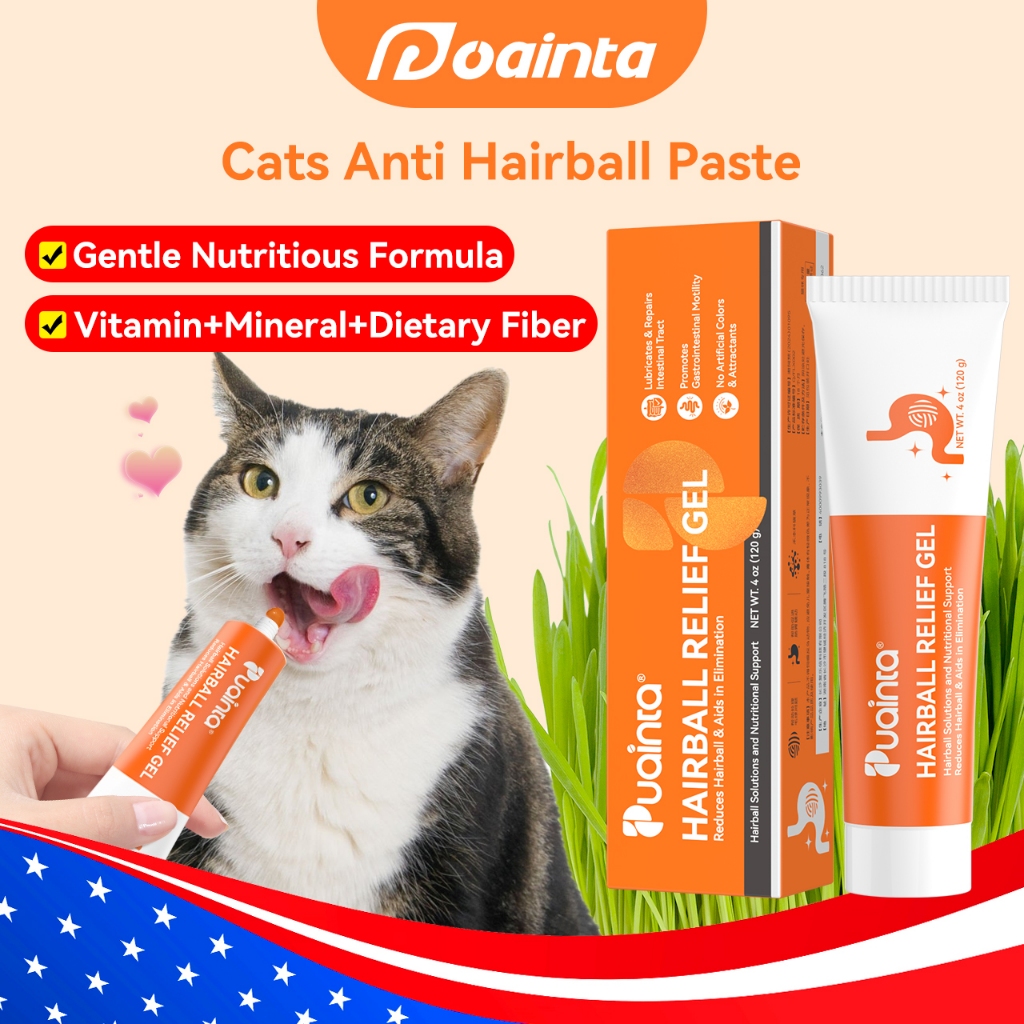 PUAINTA Cat Anti Hairball Paste Nutritious Gentle Formula for Cat ...