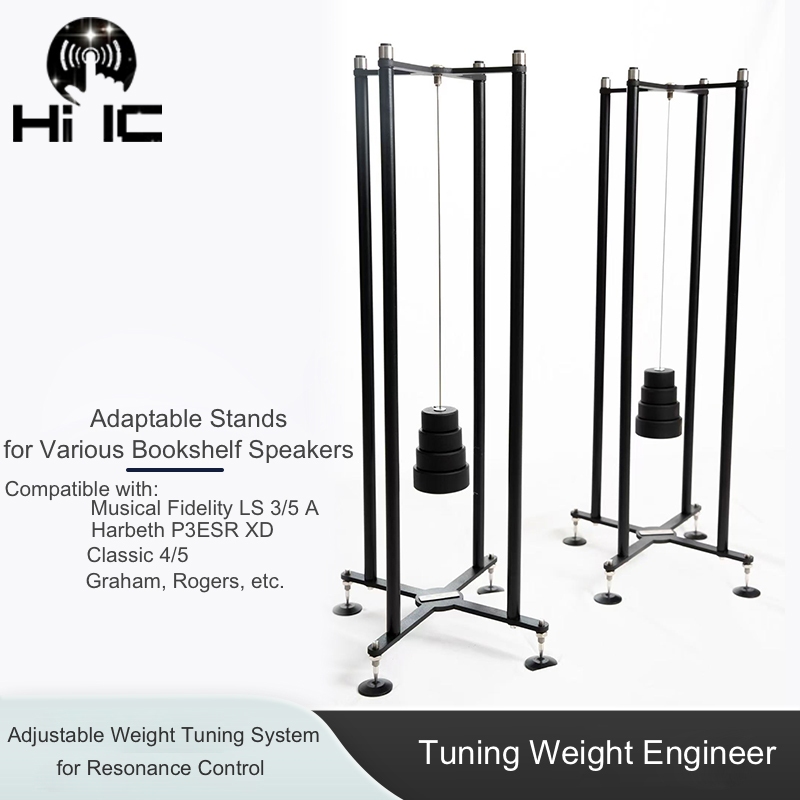 HiFi Audio Resonance-Tuning Speaker Stands Isolation Rack for Bookshelf ...