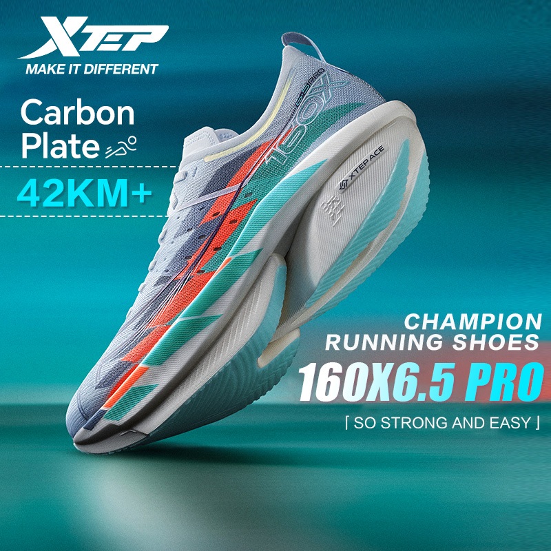 【XTEP】160X6.0PRO | Kasut Marathon Lelaki Champion Running Shoe GT700 Gold Carbon Plate Marathon ...
