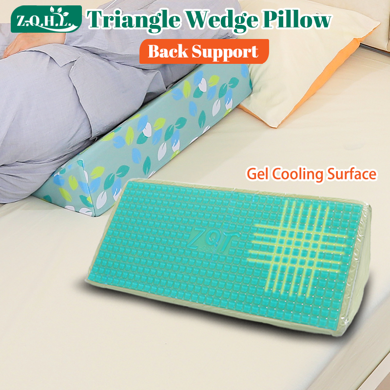 Zhenqinghuli 65CM Triangle Wedge Pillow Back Support Pillow Mat Patient ...