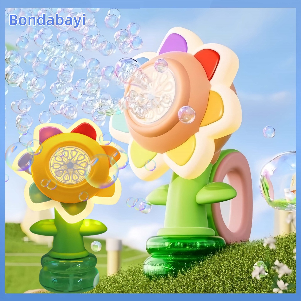 Bubble Machine Seven Color Flower Shake Head Automatic Rotating Three ...