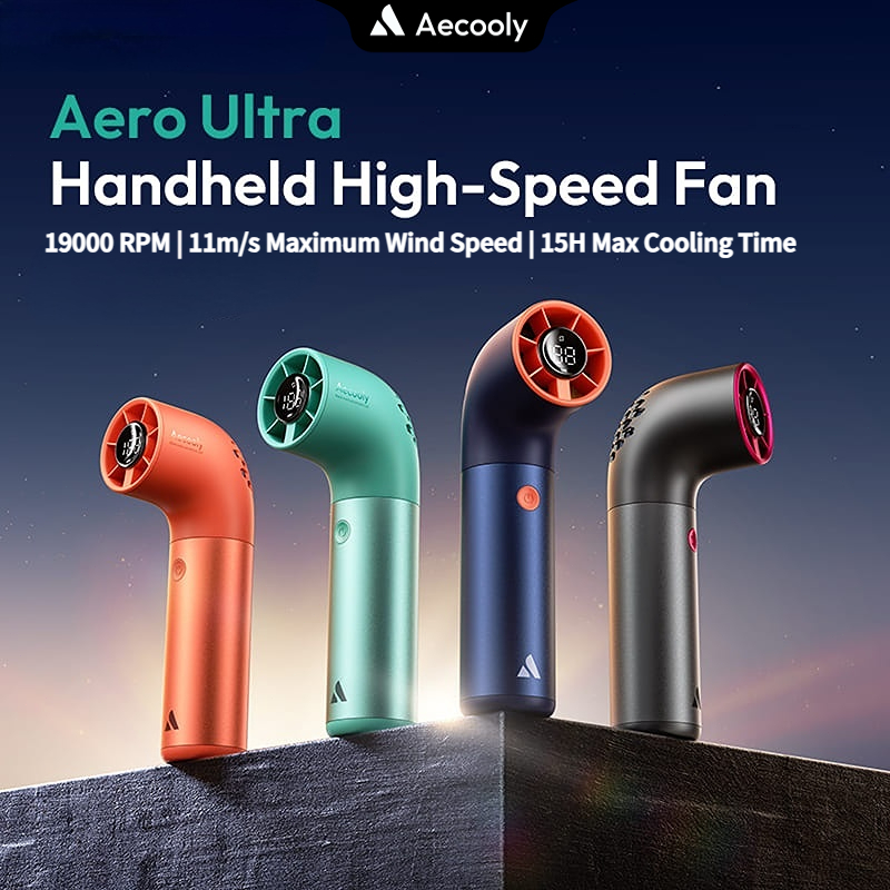 Aecooly Aero Ultra Portable kipas mini 4500 mAh Battery Handheld High ...