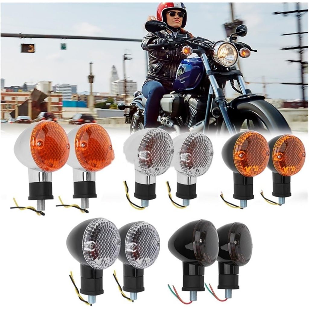 Motorbike Turning Indicators 2 Pcs Motorcycle Front Rear Turn Signal ...