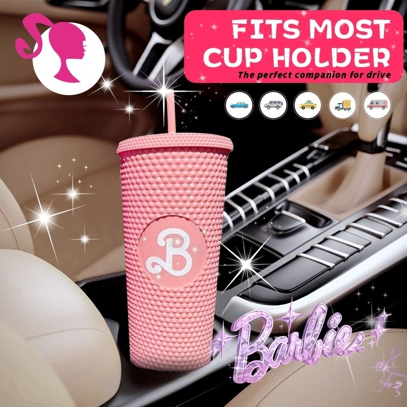 AS Barbie Cup Bling Cold Cup Acrylic Pink Tumbler Barbies Movie Water ...