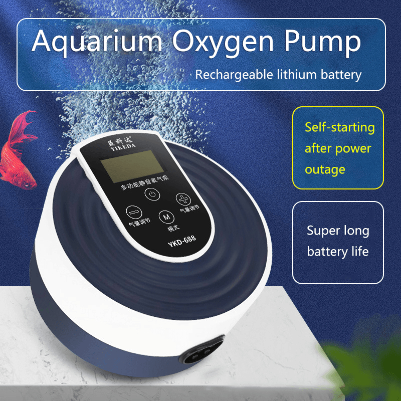 Fish tank oxygen pump oxygenating silent fishing special rechargeable ...