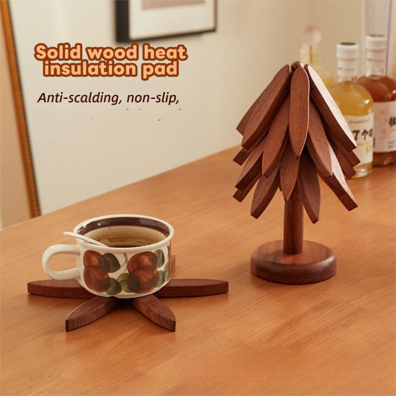 【BaBeTwo】Tree Design Solid wood insulation pad High temperature ...