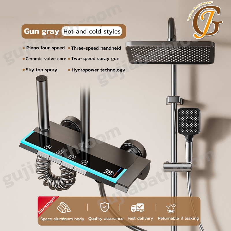 Shower set stainless SUS 304 shower faucet set hot & cold shower head ...