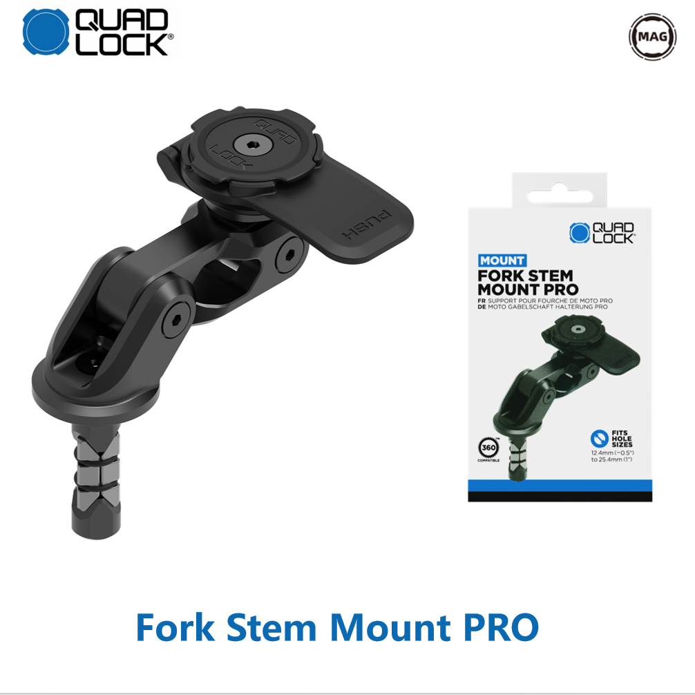 QUAD LOCK Motorcycle - Fork Stem Mount PRO Motorcycle Phone Holder Motorcycle Mount | Shopee ...