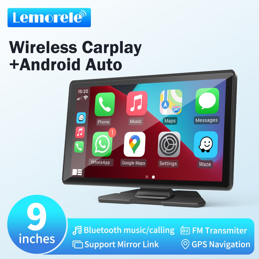 Lemorele 9001P 9-inch intelligent car MP5 wireless CarPlay+Android Auto ...