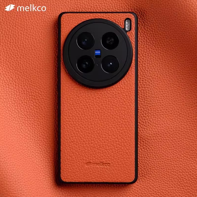 Melkco Metal Camera Lens Protector Genuine Leather Case For VIVO X200 Ultra X200 Pro Mini X100S ...
