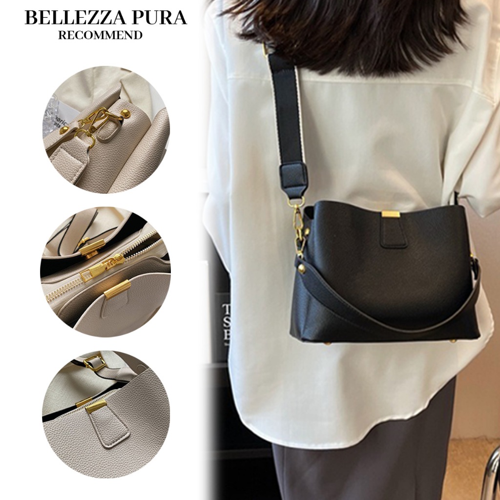 BELLEZZA PURA Handbag Raya 2025 Women Sling Bag Korean Fahion Bucket ...
