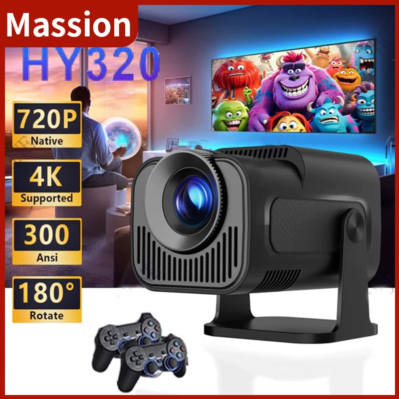 Portable Projector HY320/HY300 Android 11 1080P 4K Projector Dual Band ...