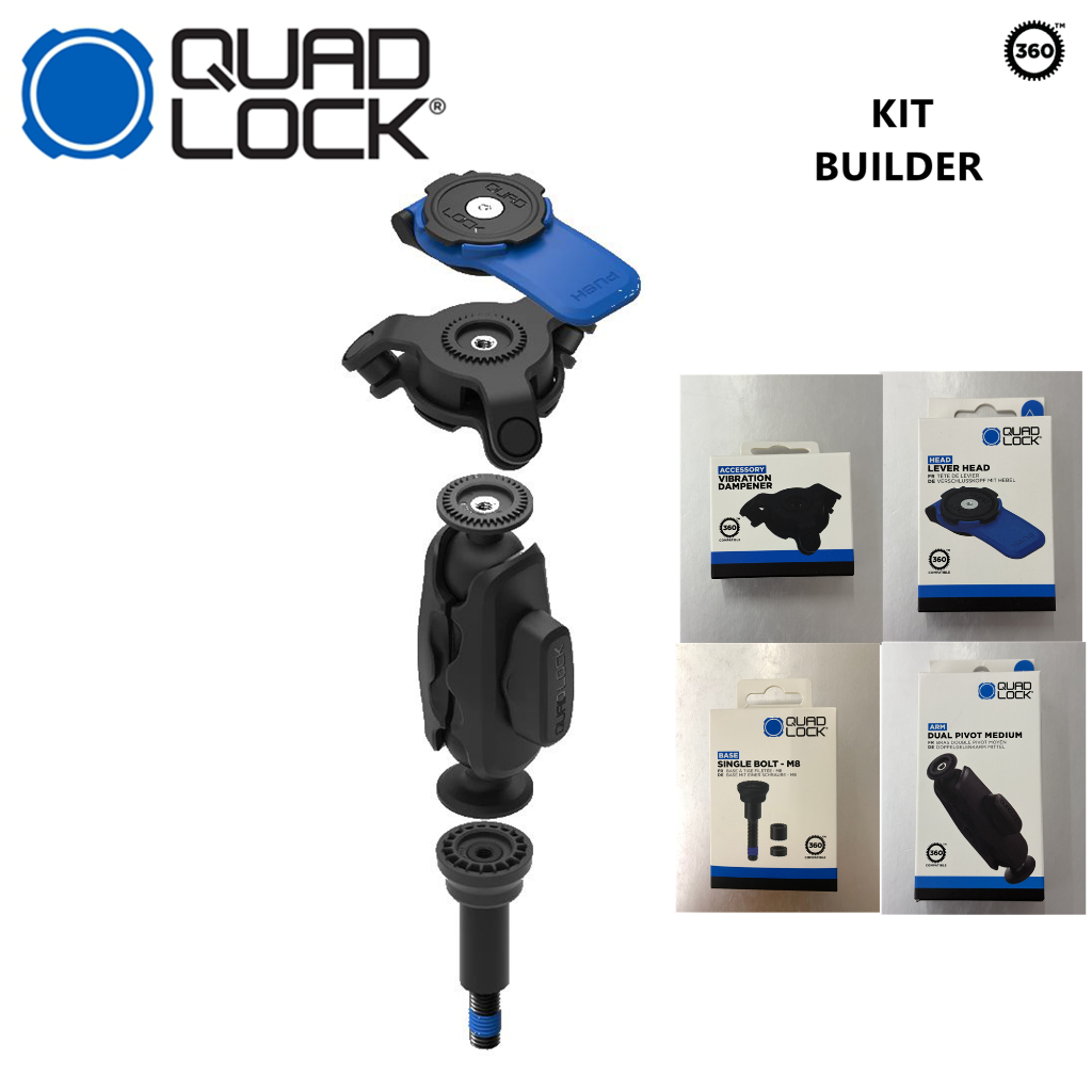 QUAD LOCK 360™ KIT BUILDER WITH LEVER HEAD AND VIBRATION DAMPENER AND ...