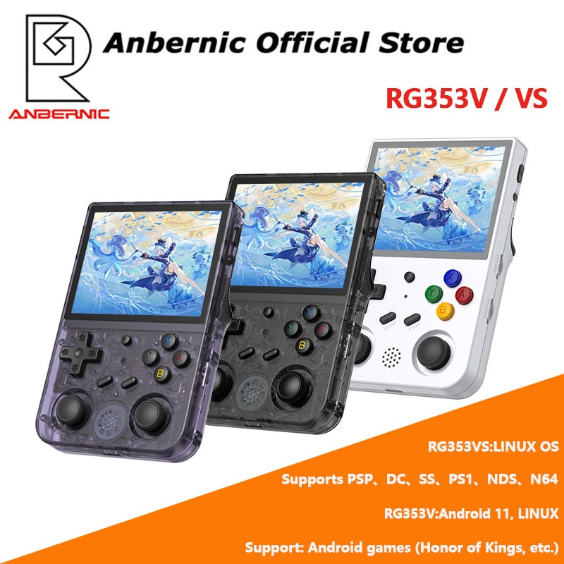 ANBERNIC RG353V RG353VS Retro Games 3.5 Inches 640*480 Handheld Game Console Emulator LINUX ...