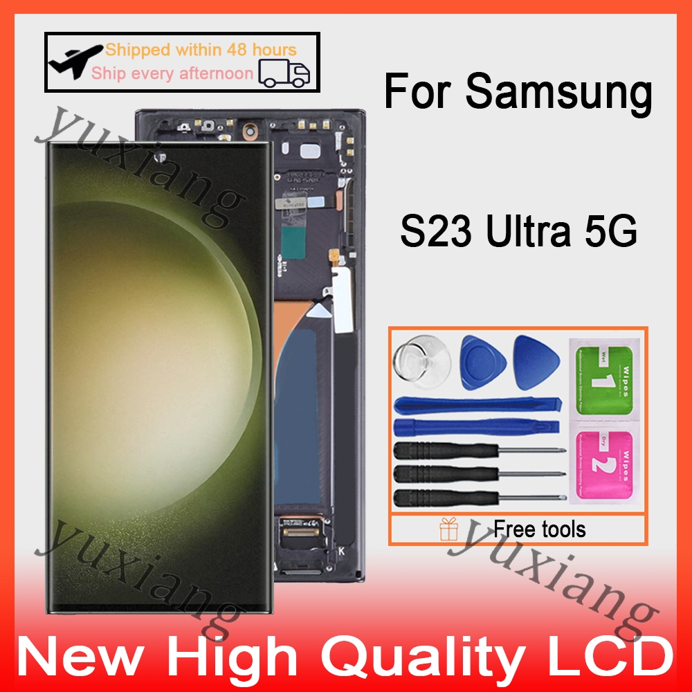 Ori AMOLED OLED TFT For Samsung Galaxy S23 Ultra 5G LCD Display Touch Screen With Frame ...