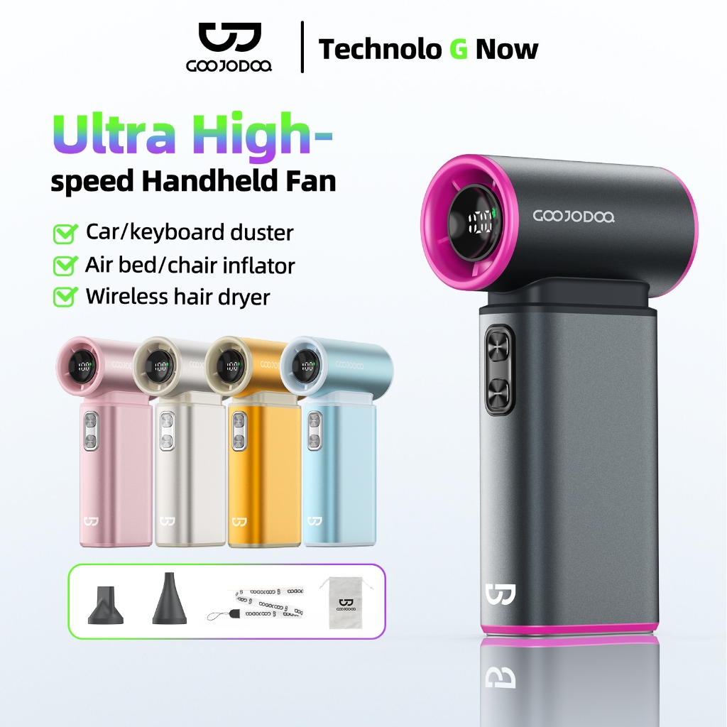 GOOJODOQ 4 in 1 Handheld Mini Fan 6000mAh Portable Mini Jet Fan Ultra ...