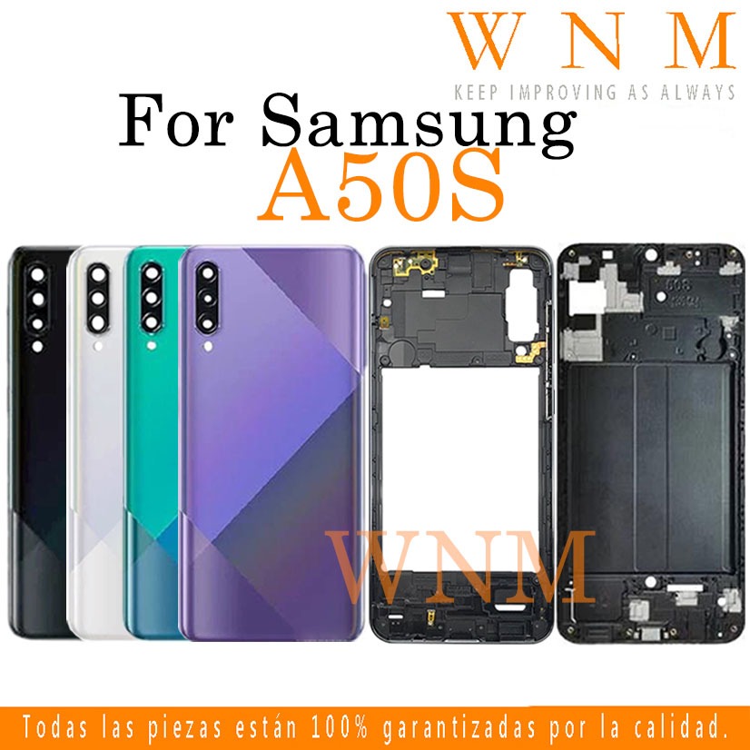 For Samsung Galaxy A50S A507 LCD Front Frame Bezel Back Battery Cover ...