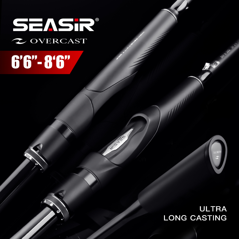 Seasir Overcast M/MH Spining&Casting Fishing Rod Carbon Fiber Ceramic Guide Ring High ...