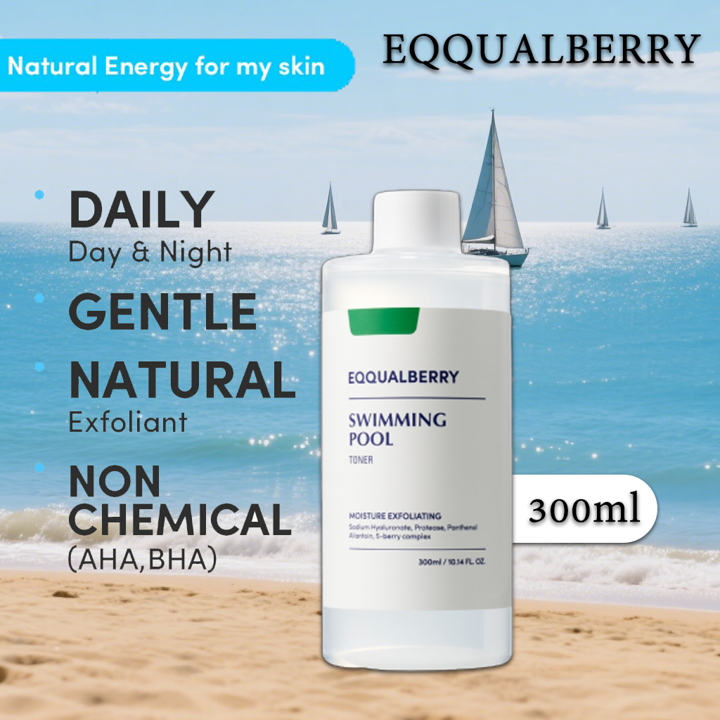 EQQUALBERRY Swimming Pool Daily Facial Toner 300ml Dive into Hydration ...