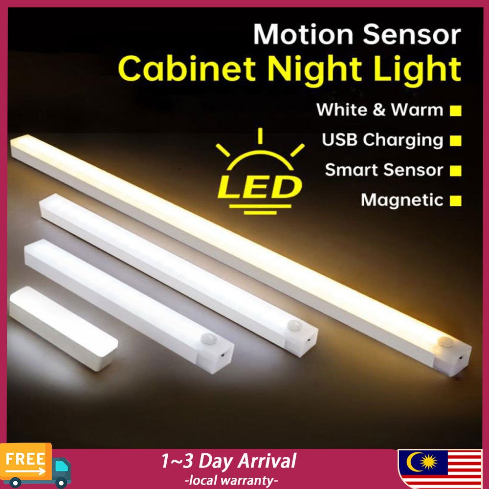 （🔥MY stock🔥）Motion Sensor Night Light Wireless LED Lampu Sensor ...