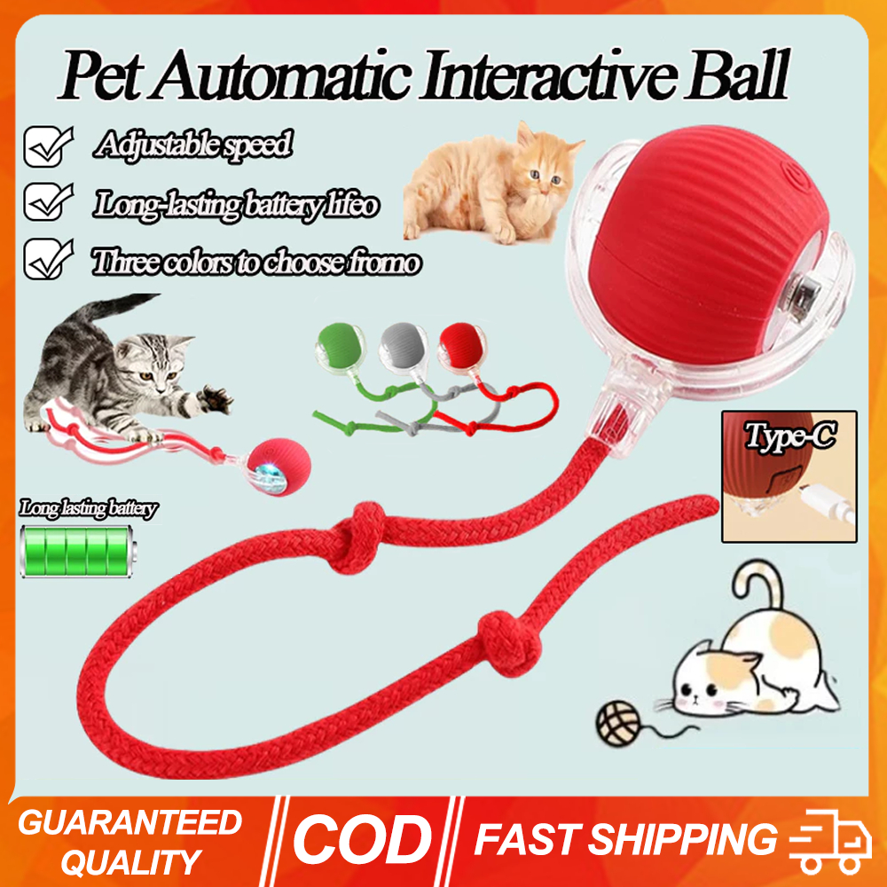 (Malaysia Stock) Electric Interactive Cat Toy Ball Super Drive Cat ...