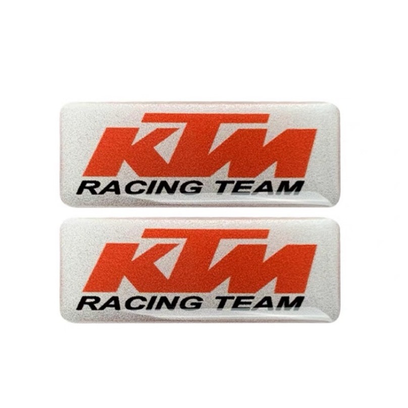 1 Pair Ktm 3d Sticker Logo Motorcycle Decals Tank Pad Helmet Emblem For ...