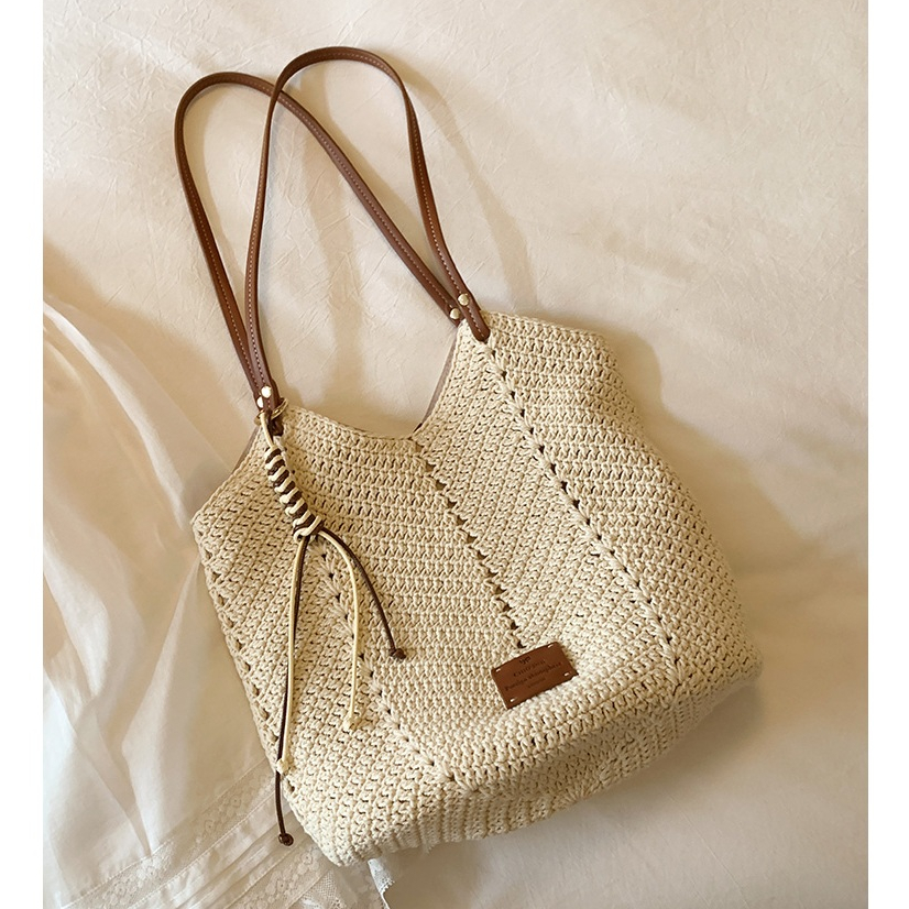 Chio2nd Hand-Knitted Bag Lazy Style Crochet Tote Bag Ladies Large ...