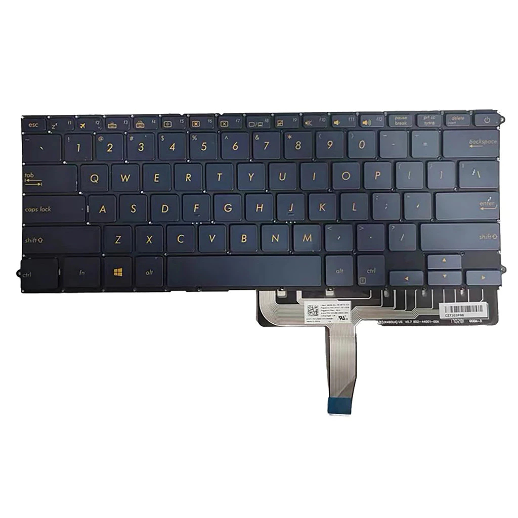 US for Asus ZenBook Deluxe UX490 UX490U UX490UA Blue Backlit Keyboard ...