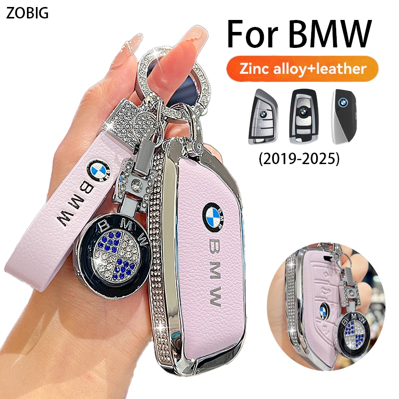 ZOBIG for BMW key fob cover with Diamond Bling Keychain, Car ...