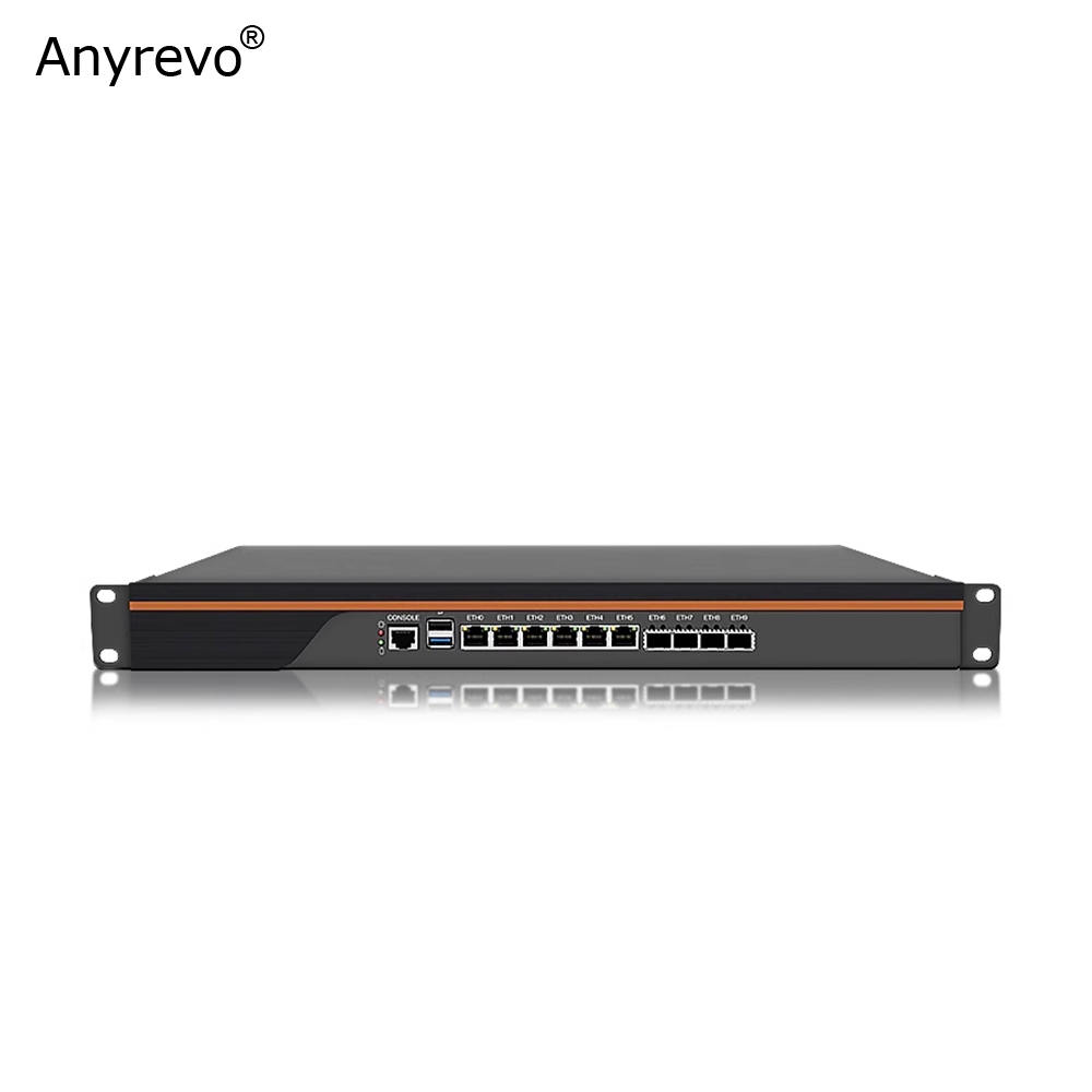 1U Rackmount 16 Cores Firewall Router Intel Atom C3958 with 2 x DDR4 6 ...