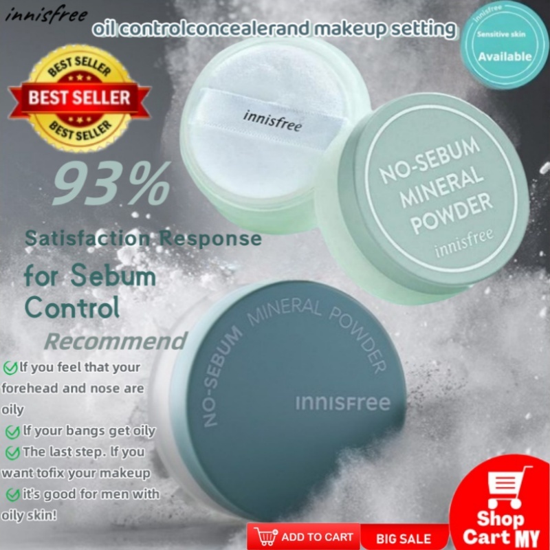【COD ORI】 Innisfree No Sebum Mineral Powder 5g (Helps control oil ...