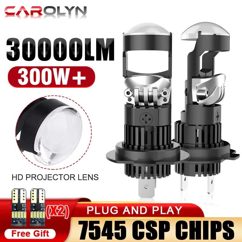 Carolyn H7 LED Lens Projector Mini Bulb Canbus H4 Fanless Headlight For Car/Motorcycle 12V Plug ...