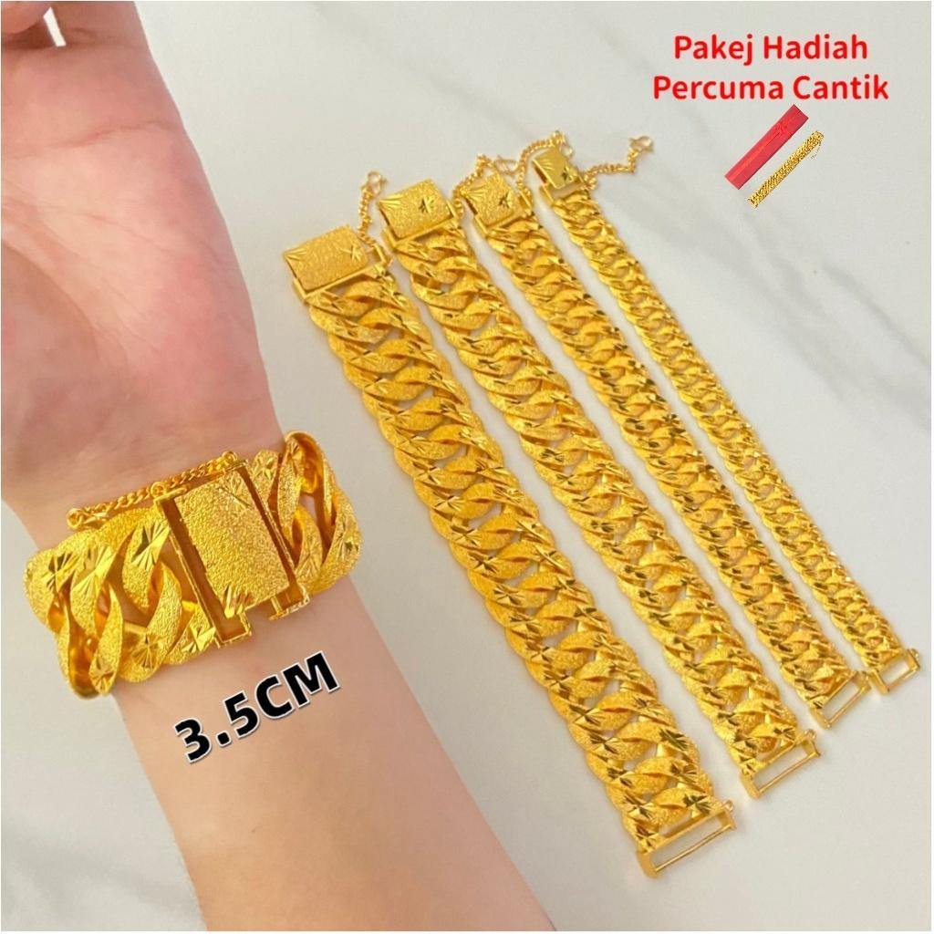 gelang emas gold bracelet COP916 women's gold-plated bracelet daily ...