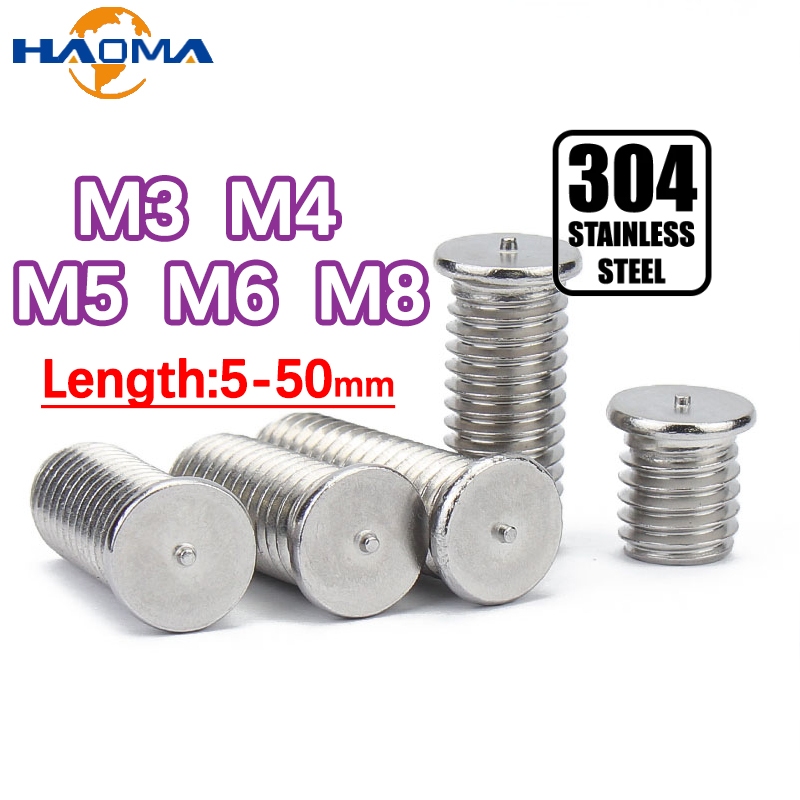 304 Stainless Steel Spot Welding Screw M3 M4 M5 M6 M8 Weld Studs For ...