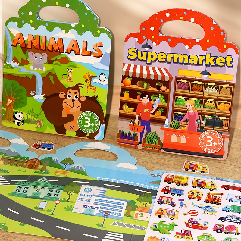 Children DIY Scene Sticker Book 2-5 Year Old Early Education Focus ...