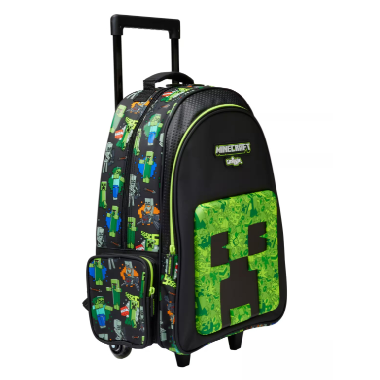 Australia Smiggle Minecraft Trolley Backpack With Light Up Wheels ...