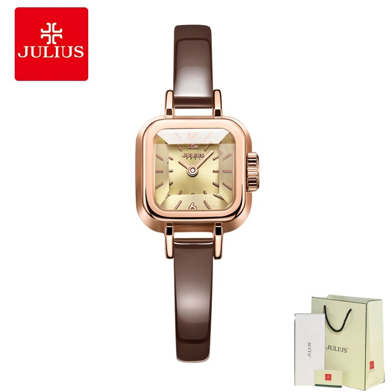 JULIUS Store Women's Square Watches JA-496 new year gift free box ...