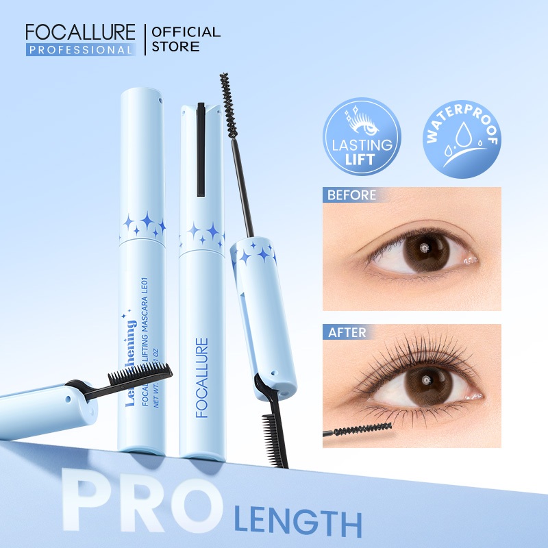 FOCALLURE Pro-Length 2MM Ultra-fine Waterproof Mascara Extra Curl Fiber ...